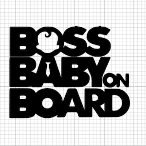 Boss Baby on Board Die-cut Vinyl Decal / Sticker - Etsy