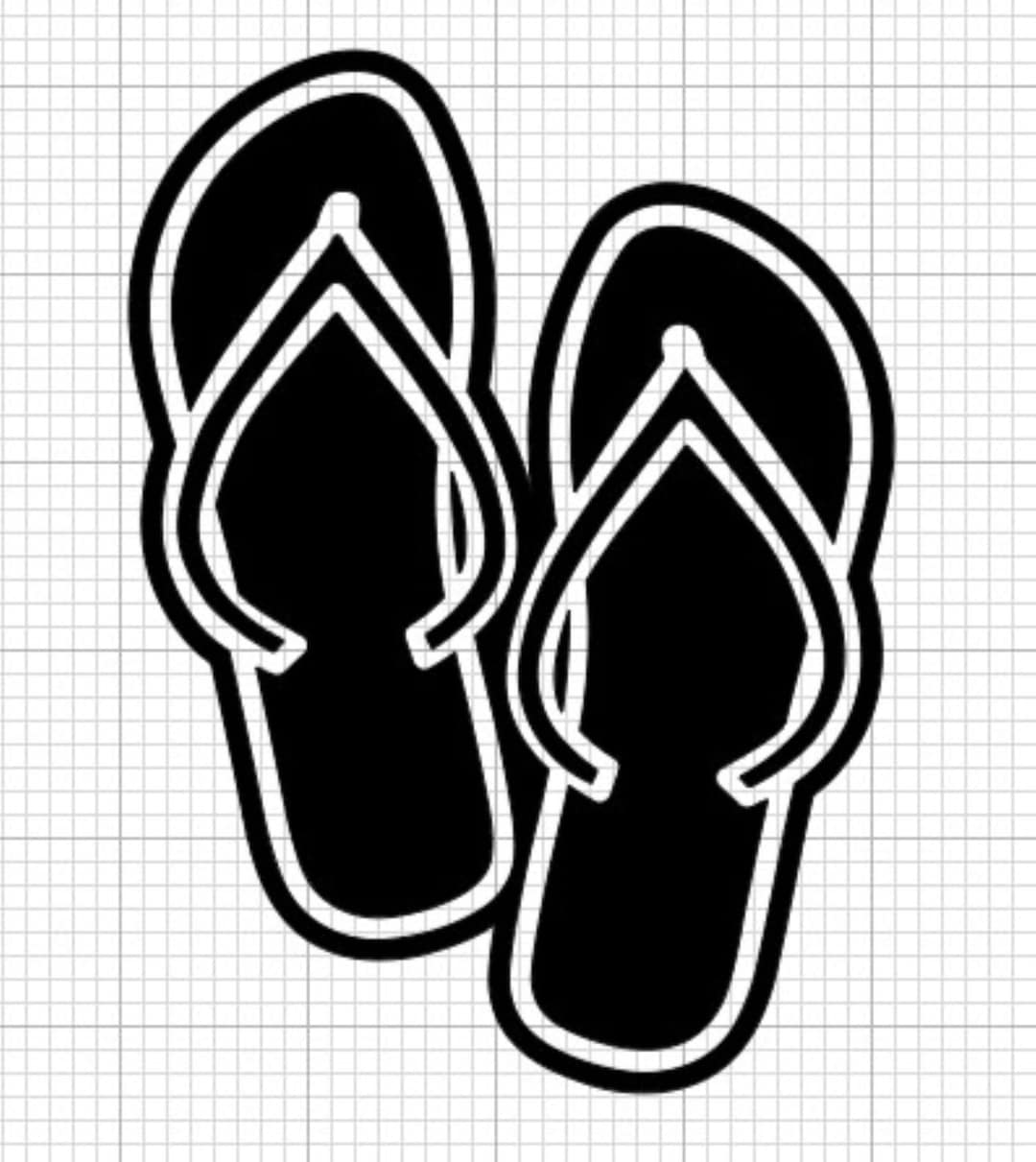 Flip Flops Die-cut Decal / Sticker Many Colors - Etsy