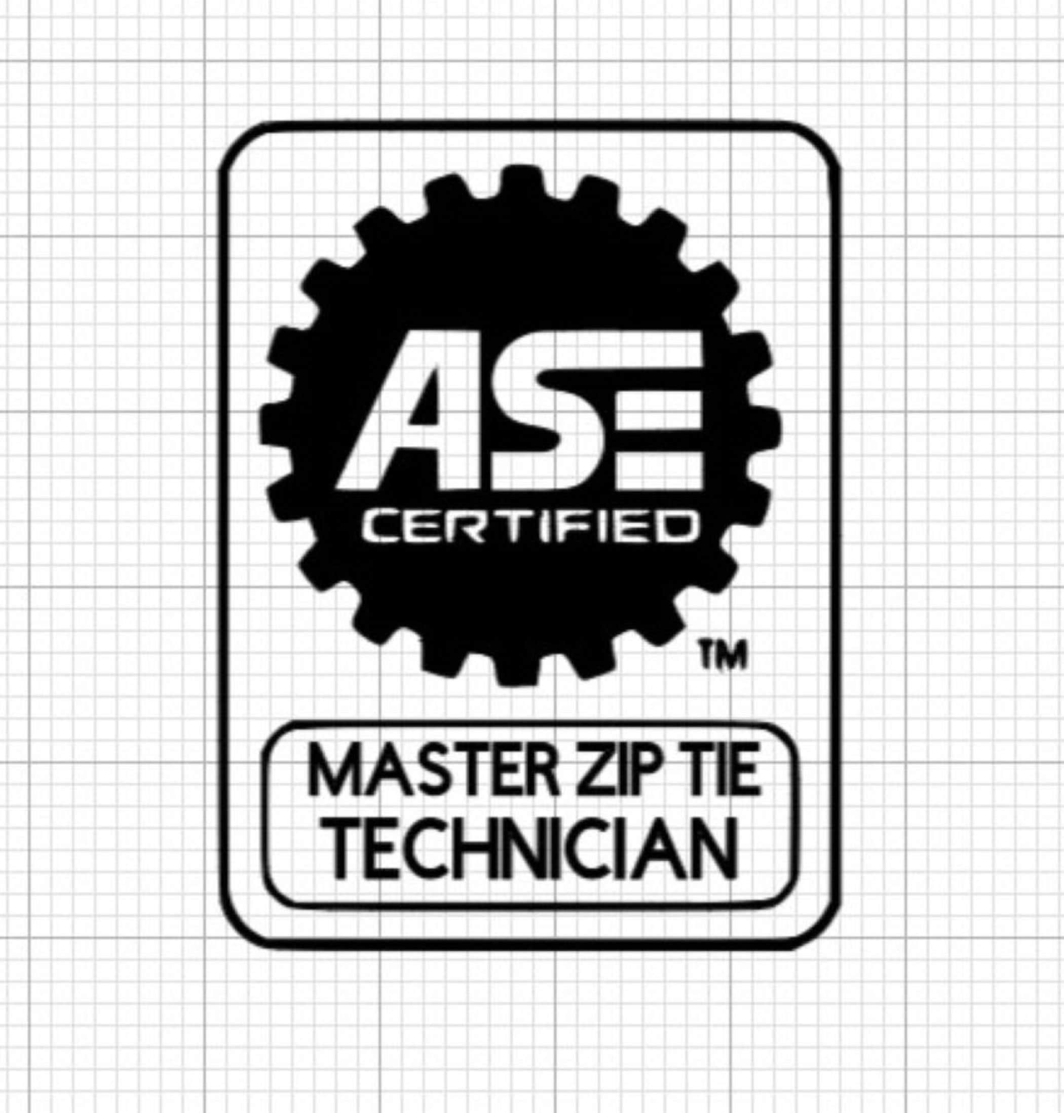 Certified Zip Tie Technician Vinyl Decal - Etsy