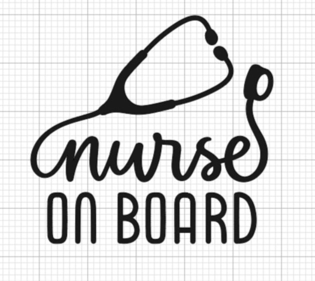 Nurse on Board Die-cut Vinyl Decal / Sticker - Etsy