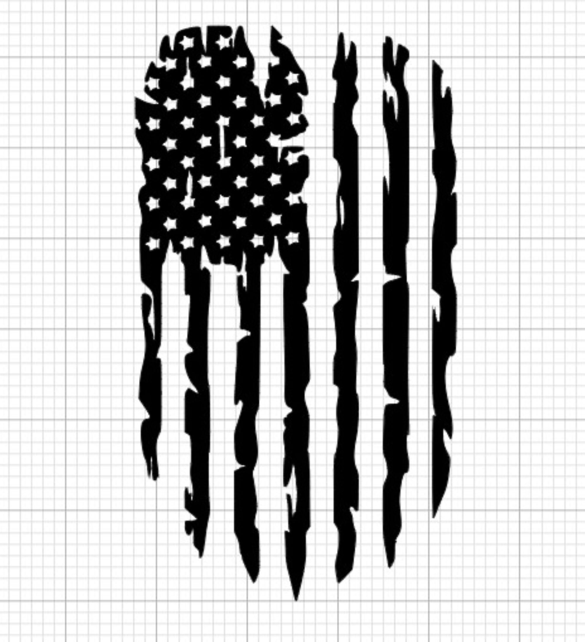 Vertical Distressed American Flag Decal / Vinyl Sticker - Etsy