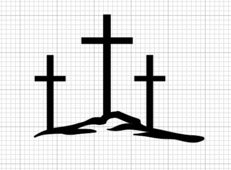 Three Crosses Die Cut Decal / Sticker - Etsy