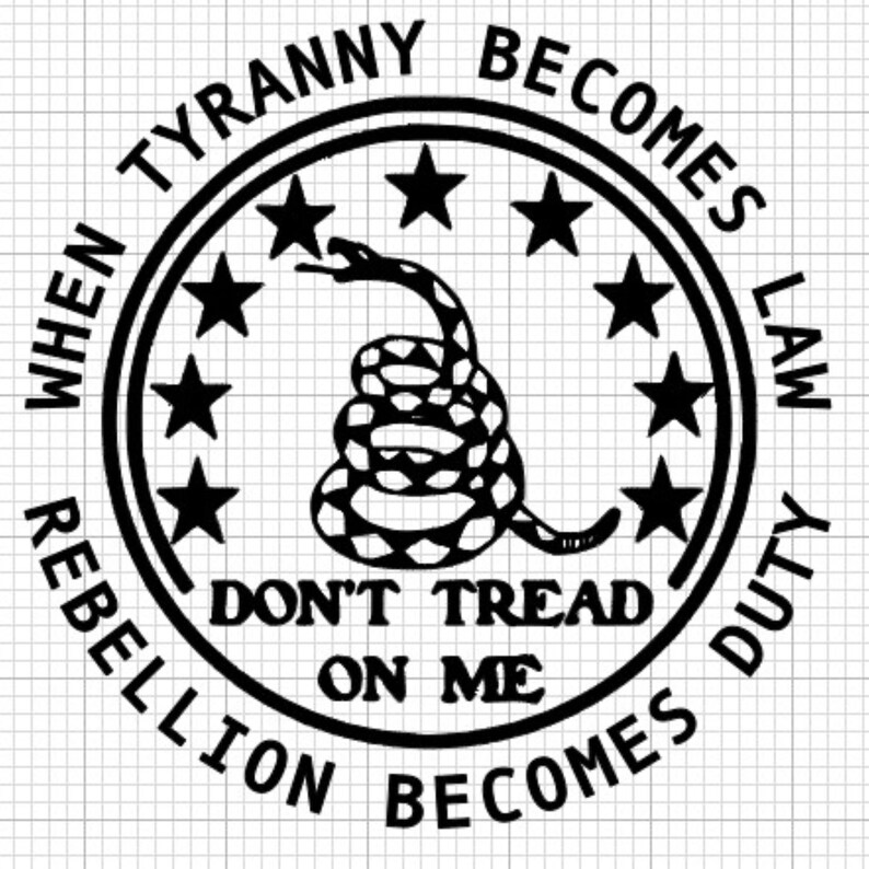 Patriotic Tyranny / Rebellion Dont Tread Die Cut Decal / Sticker - Etsy