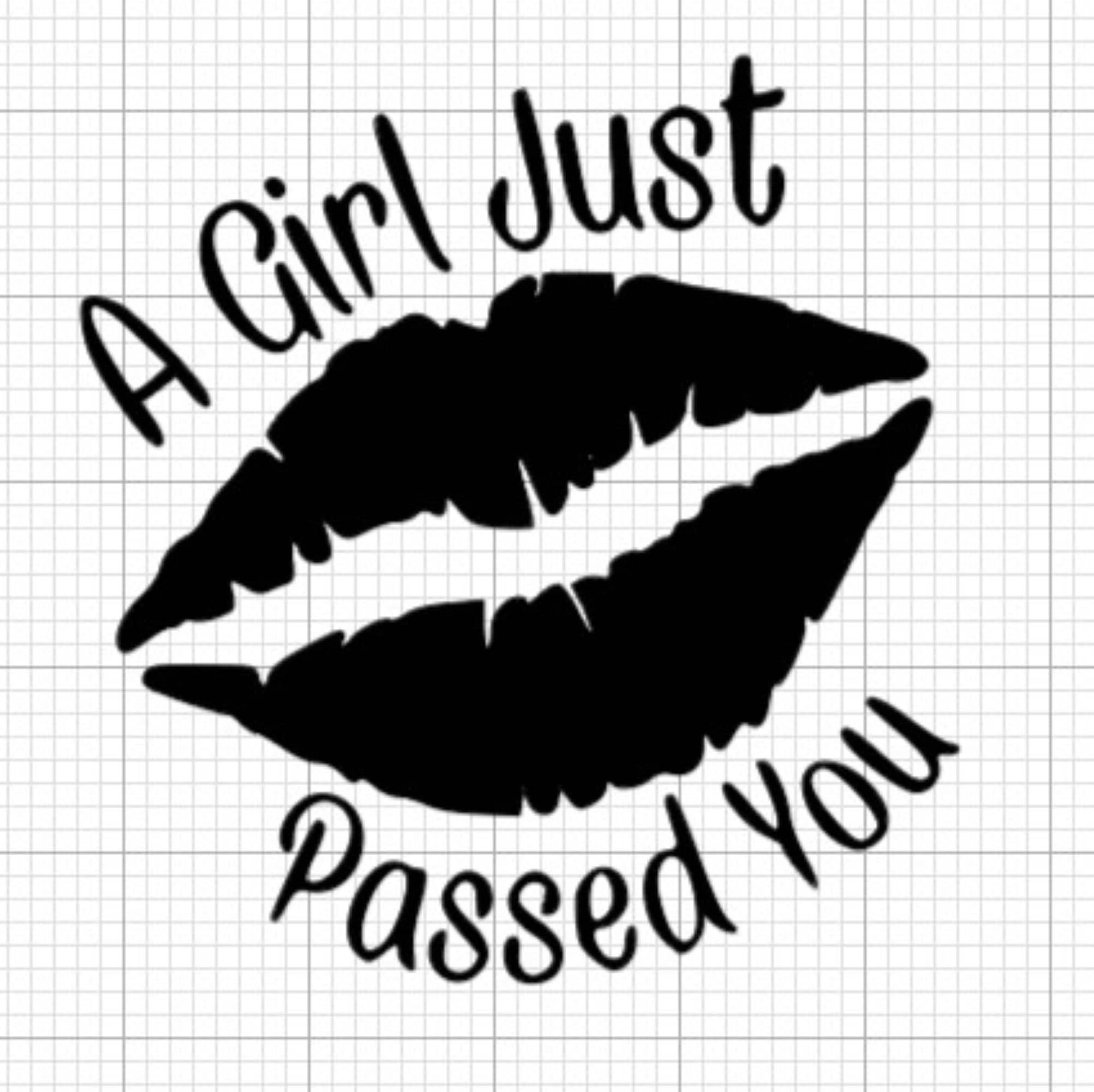 A Girl Just Passed You Die-cut Decal - Etsy