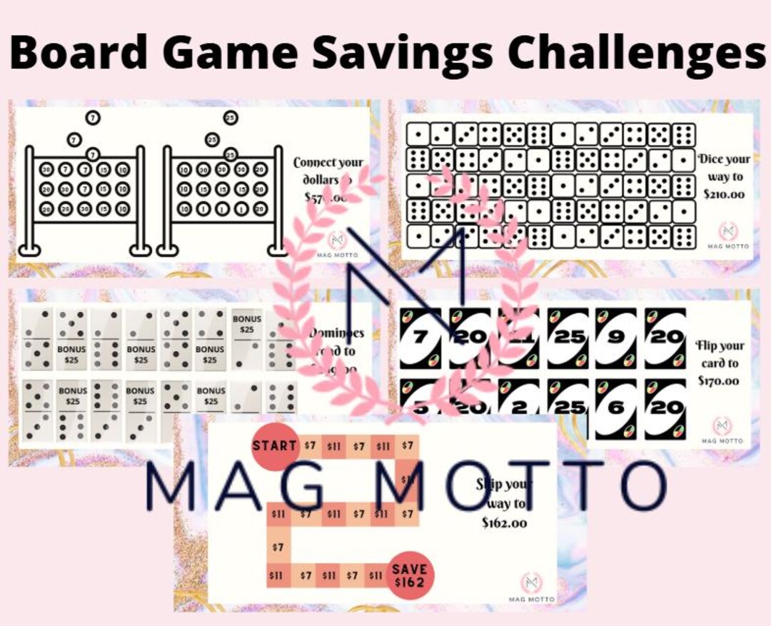 Board Game Savings Challenges (DIGITAL) - Etsy