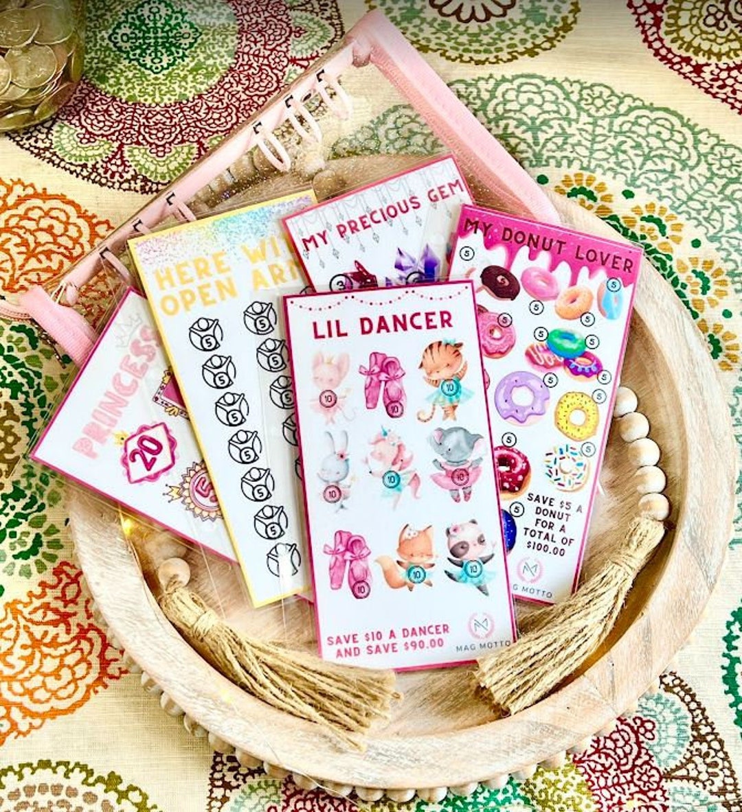 Kid Savings Challenges- Pink A6 Set - Etsy