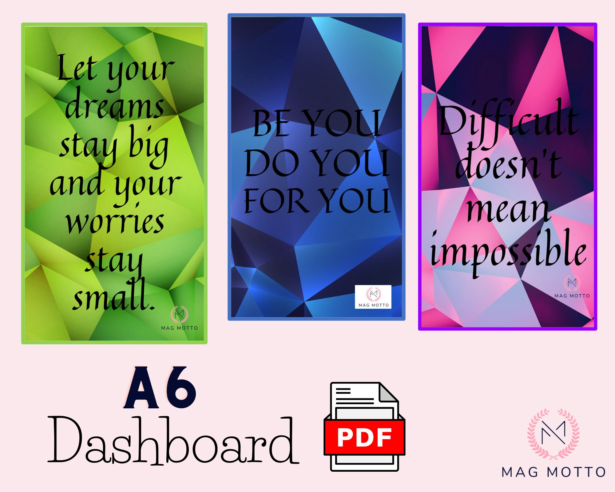 Glass Motivation Dashboards - Etsy