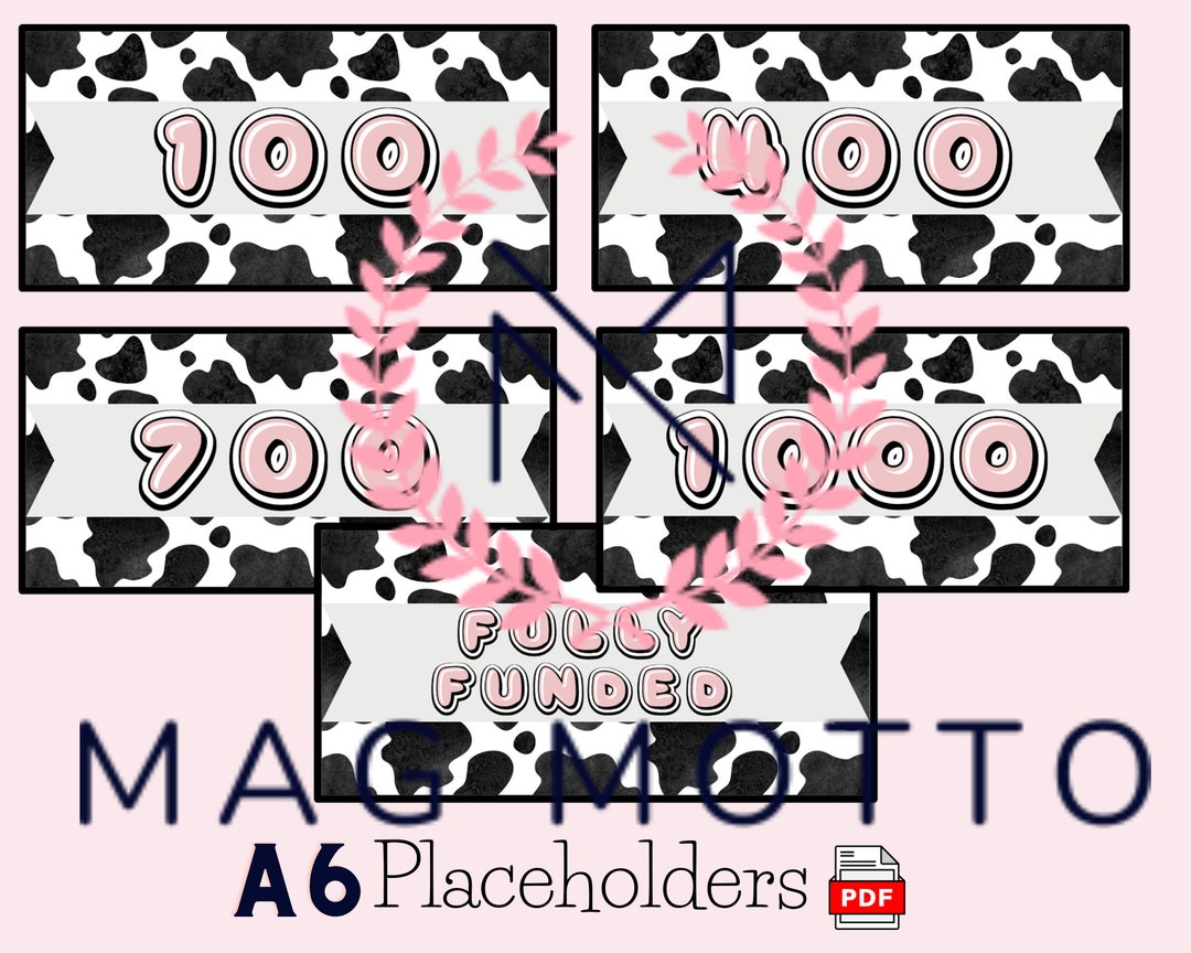 Cow Mula Money Placeholders - Etsy