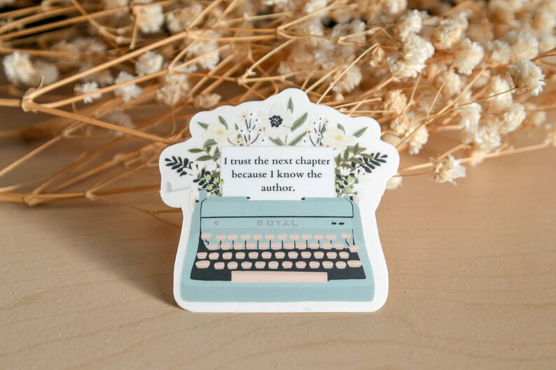 Typewriter Design Christian Waterproof Vinyl Sticker Faith - Etsy