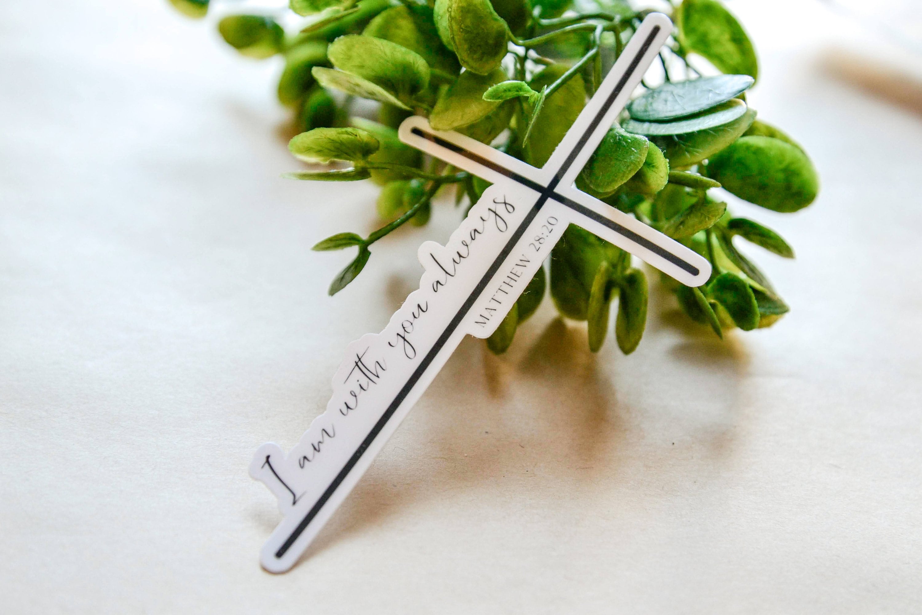 I Am With You Always Cross Waterproof Vinyl Christian Sticker - Etsy
