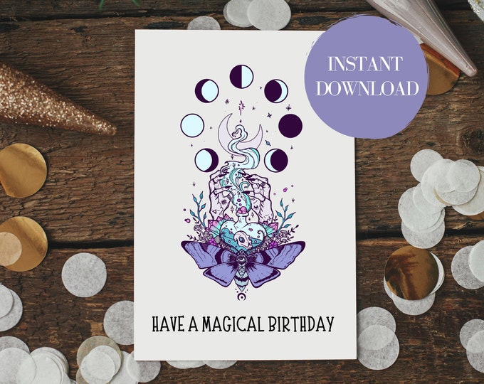 Witch Birthday Greetings Card - Etsy Australia