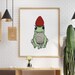 Cottagecore Frog With Strawberry Hat | Printable Wall Art | Digital ...