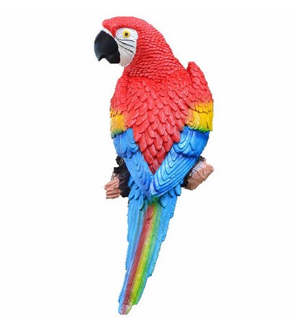 Parrot Statue Wall Mounted DIY Outdoor Garden Tree Decoration Animal ...