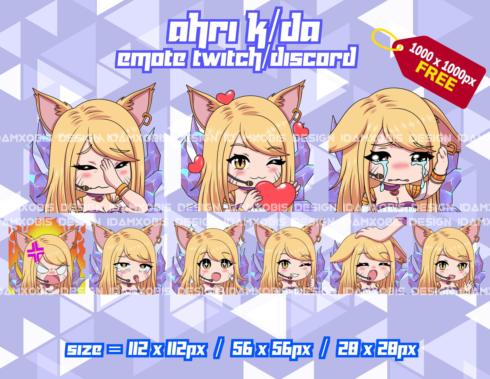 Ahri Laegue of Legends KDA, K/DA Pack, Ahri Laegue of Legends Twitch ...