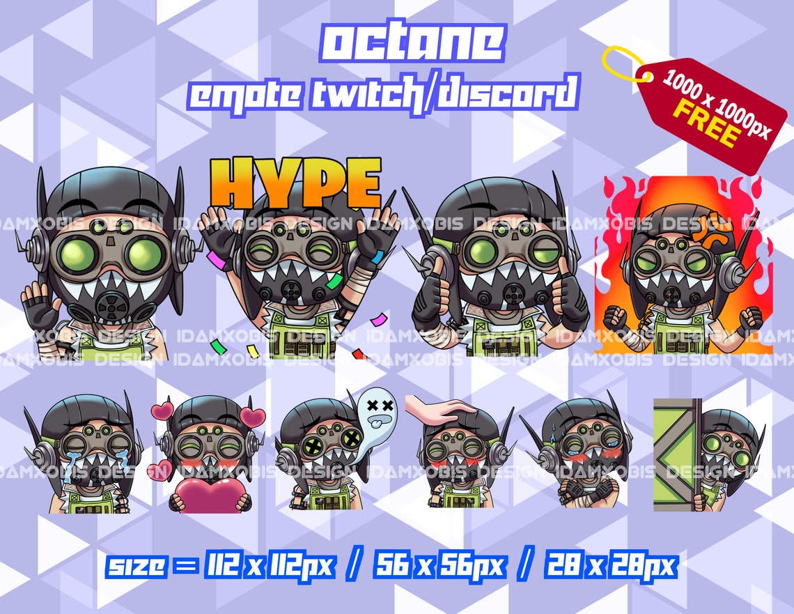 Octane Emotes Apex Legends, Octane Twitch Emotes, Twitch Emotes ...