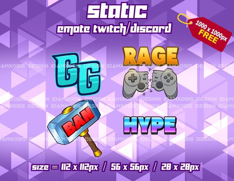 21X Static Emotes Pack, Text Emotes, Static Twitch Emotes, Twitch ...