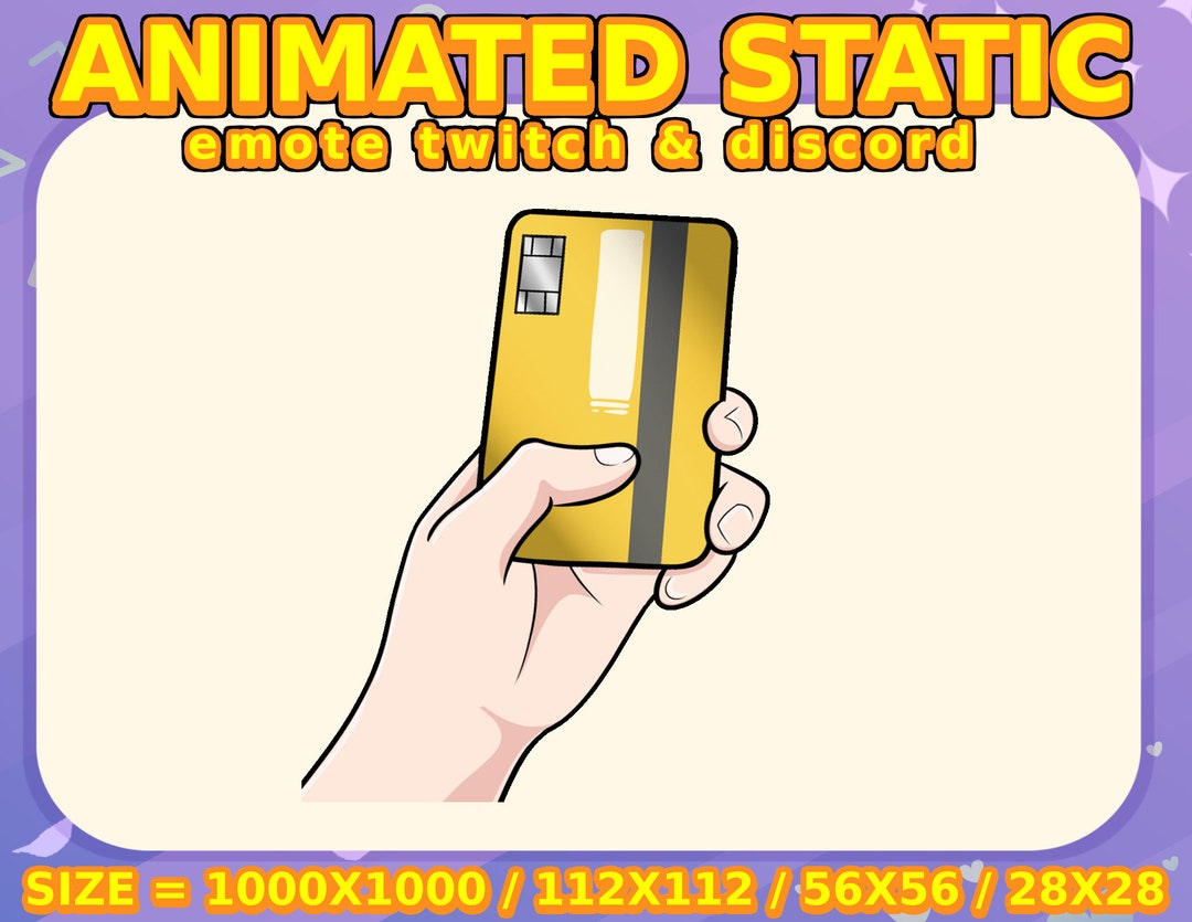 Animated Credit Card, Static Emotes, Static Emotes, Twitch Emotes ...