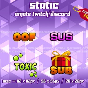 21X Static Emotes Pack, Text Emotes, Static Twitch Emotes, Twitch ...