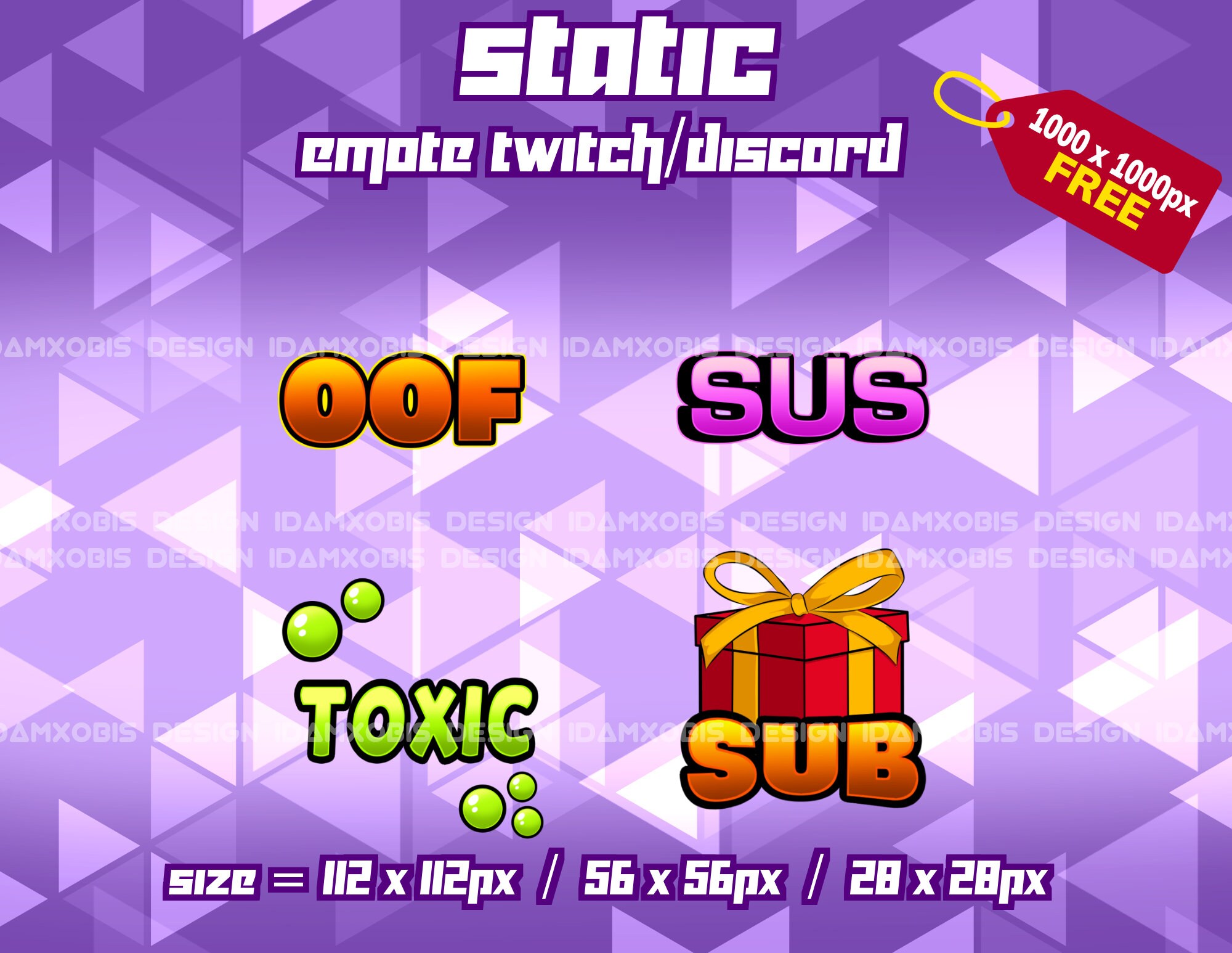 21X Static Emotes Pack, Text Emotes, Static Twitch Emotes, Twitch ...