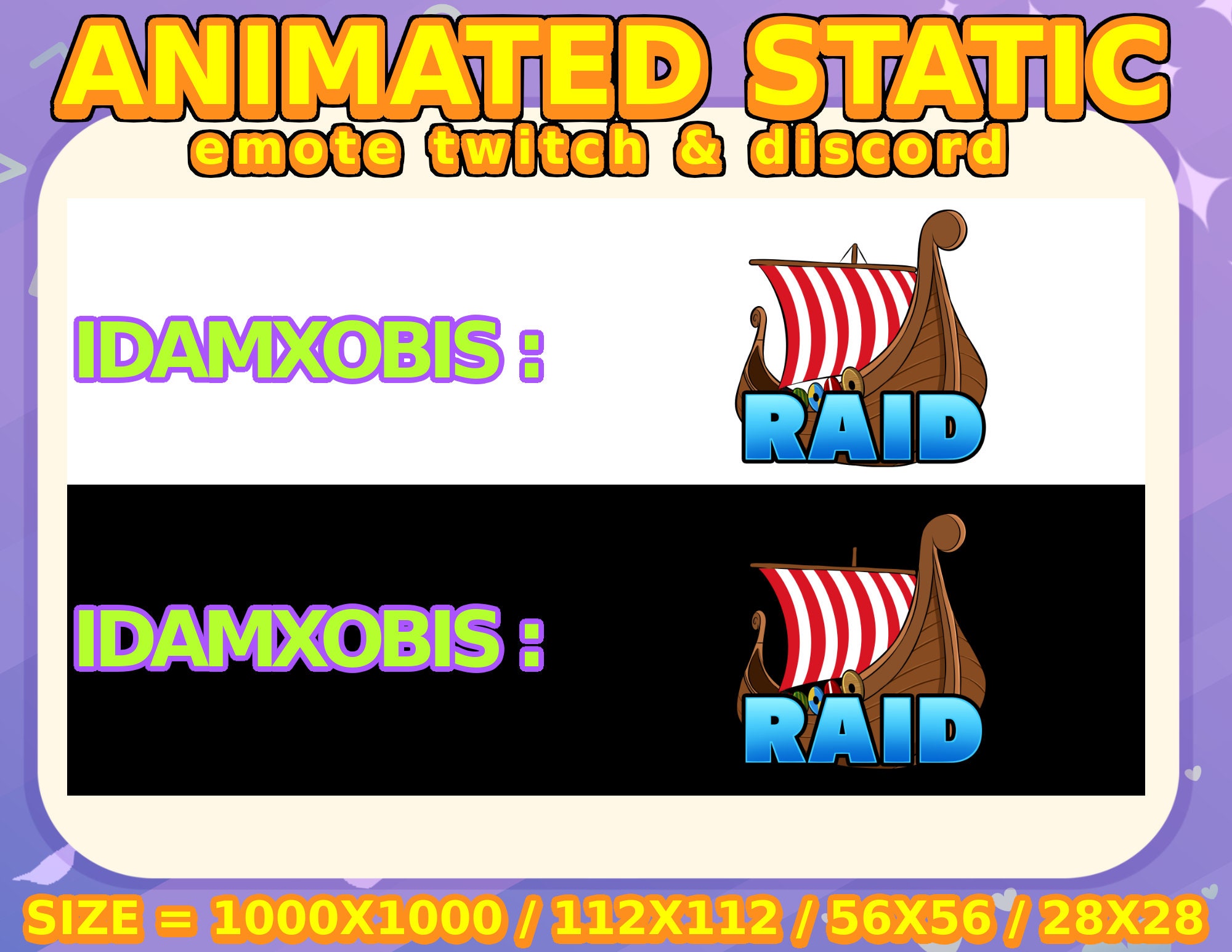Animated RAID Emotes , Static Emotes, Static Emotes, Twitch Emotes ...