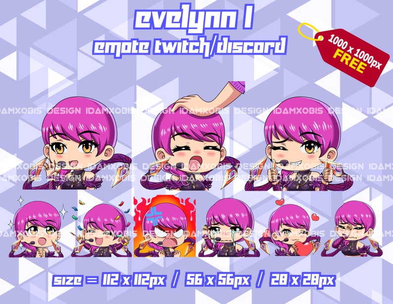 Evelynn Laegue of Legends Twitch Emotes Pack, Laegue of Legends Twitch ...