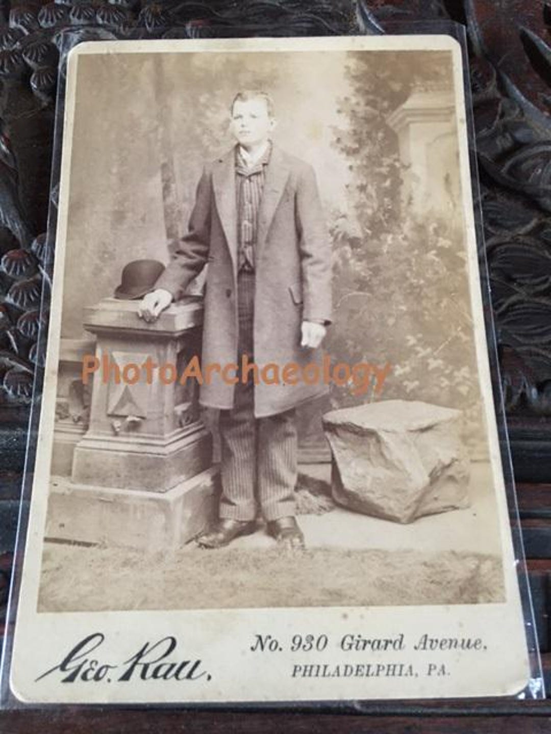 Antique Original Studio Photograph Young Man Philadelphia, PA George ...
