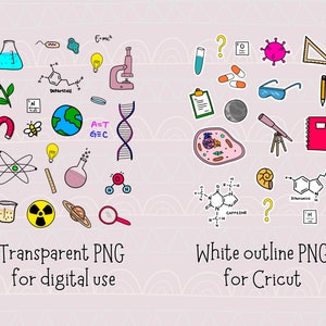 Science Printable Stickers | Digital Stickers | Doodle Planner Stickers ...
