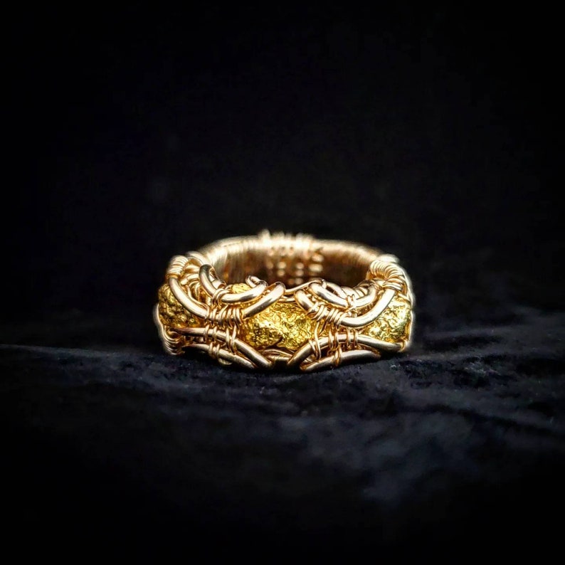 Gold Nugget Ring 8 Gram Gold Ring Size 7.5 - Etsy