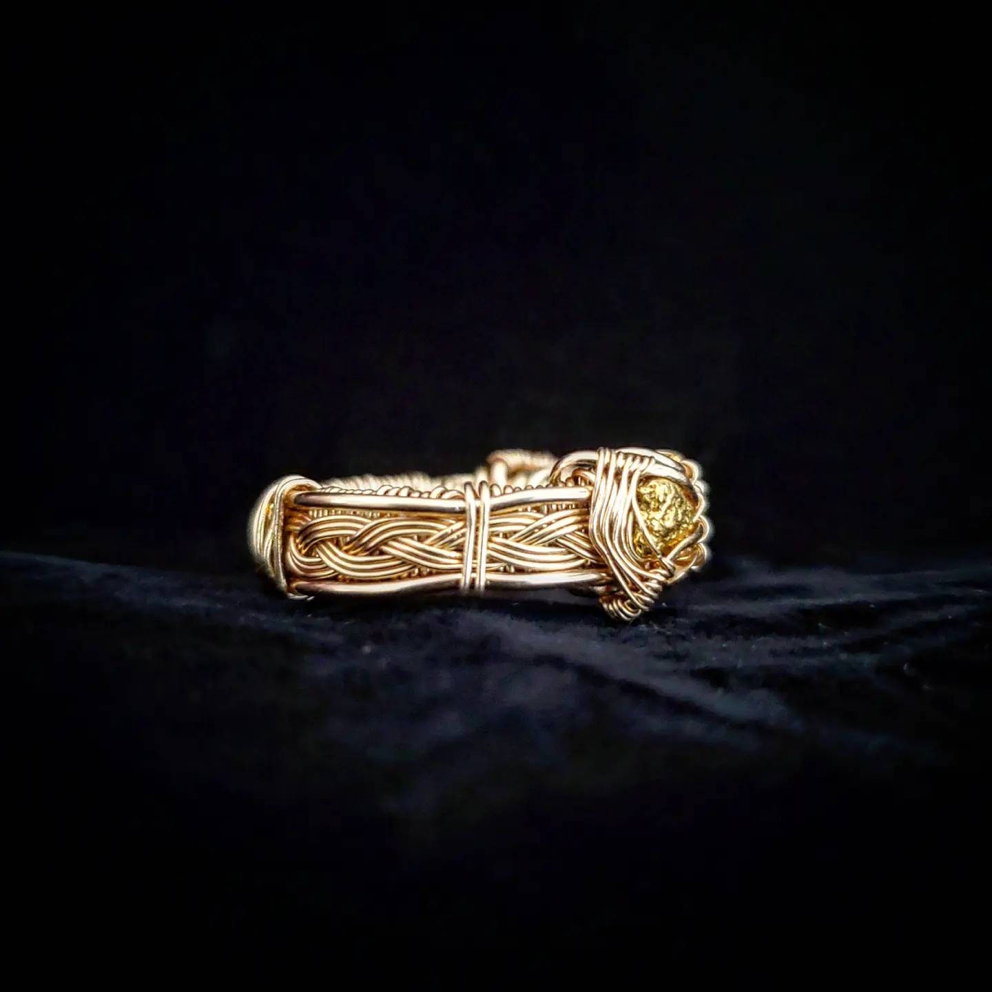 Gold Nugget Ring 8 Gram Gold Ring Size 7.5 - Etsy