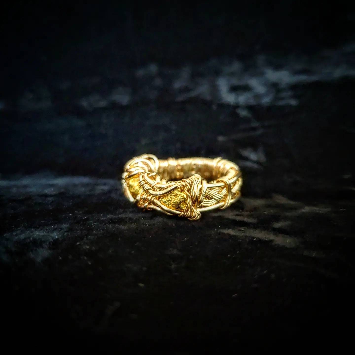 Gold Nugget Ring 8 Gram Gold Ring Size 7.5 - Etsy