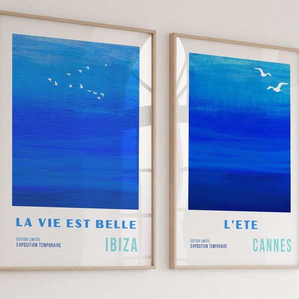 Navy Blue Coastal Wall Art - Etsy