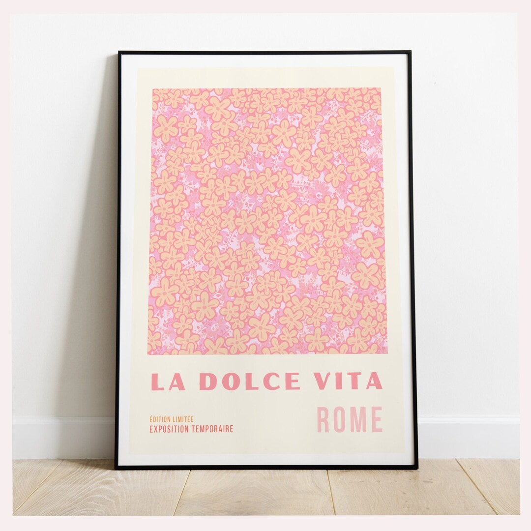 Orange Flower Market Digital Download Print, 70s Style Poster, 60s ...