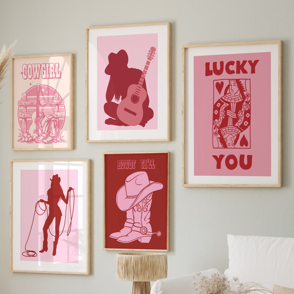 Pink Wall Art Cowboy Print Western Art Print Cowboy Poster - Etsy