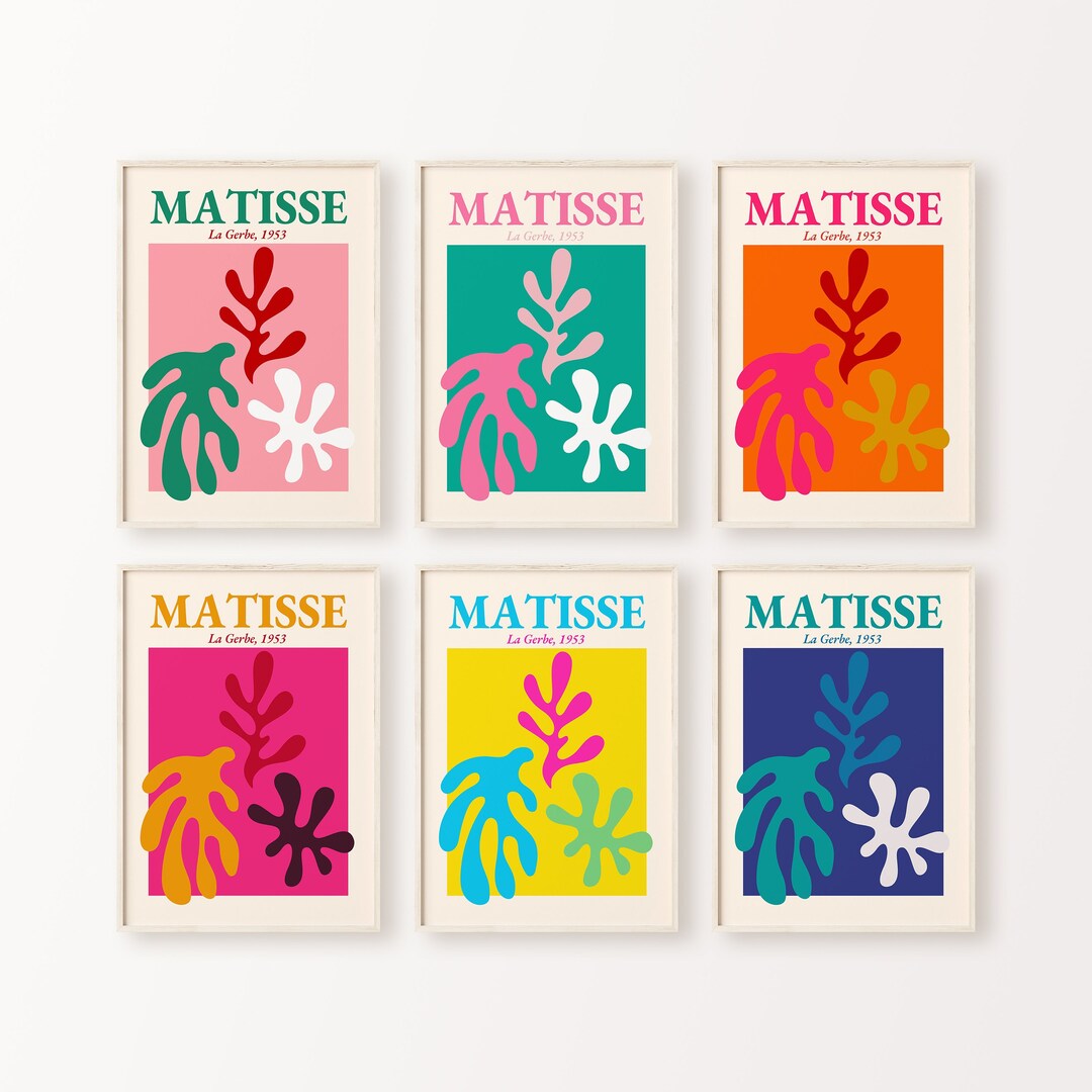 Matisse Poster Set of 6, Matisse Print, Abstract Art Print, Vintage Art ...