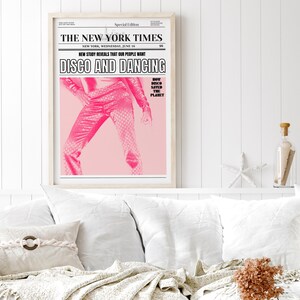 Funky Disco Ball Set of 5 Posters, Retro Vintage Print, Trendy ...