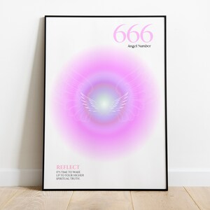 ANGEL NUMBER SET of 9, Trendy Wall Art, Spiritual Poster, Angel Number ...