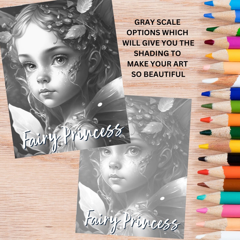 Delicate Fairy Princess Coloring Page Fantasy Coloring Book - Etsy