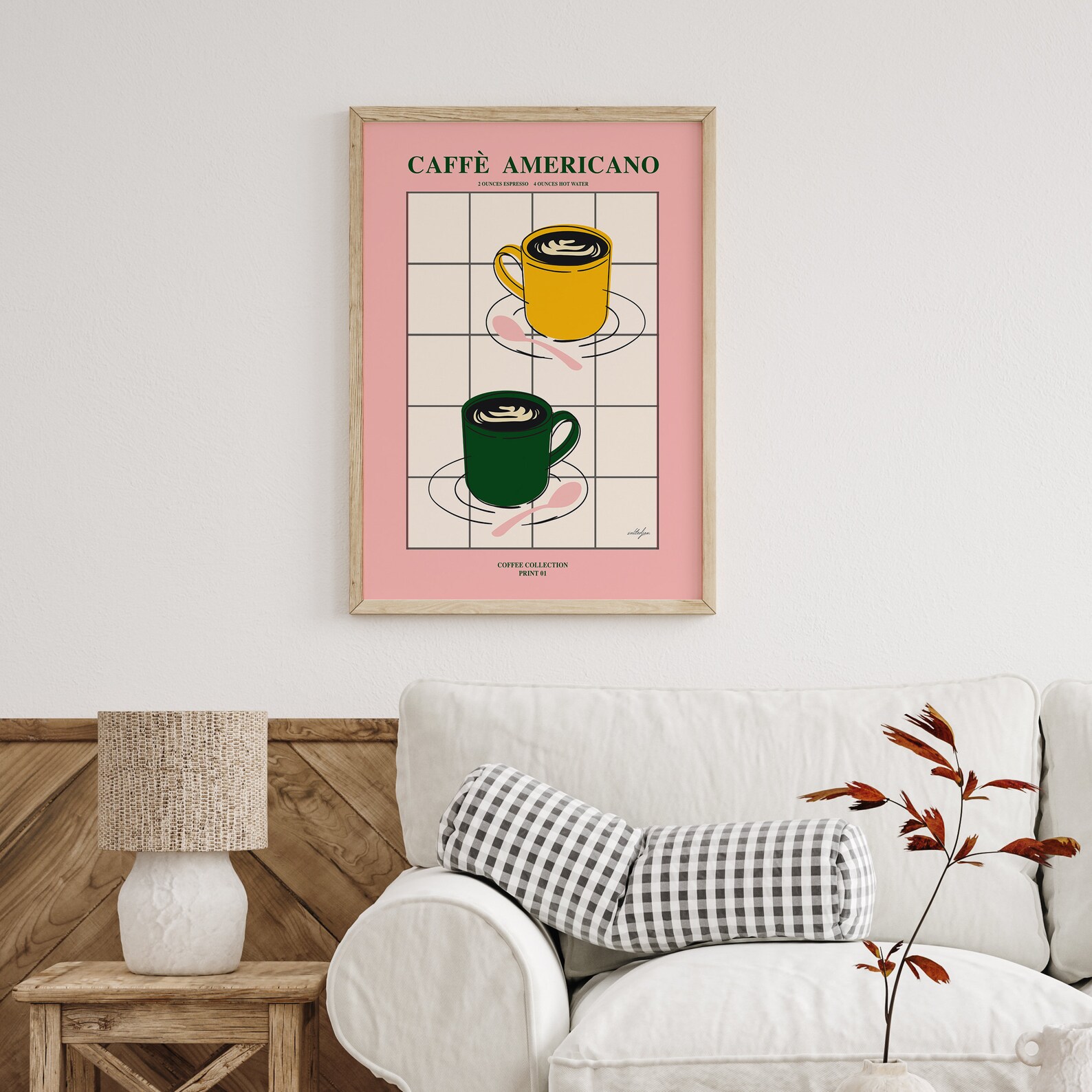 Coffee Print Drink Poster Modern Kitchen Decor Retro - Etsy