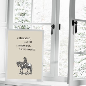 Cowboys Quote Print Minimalist Western Wallart Horseback Riding Poster ...