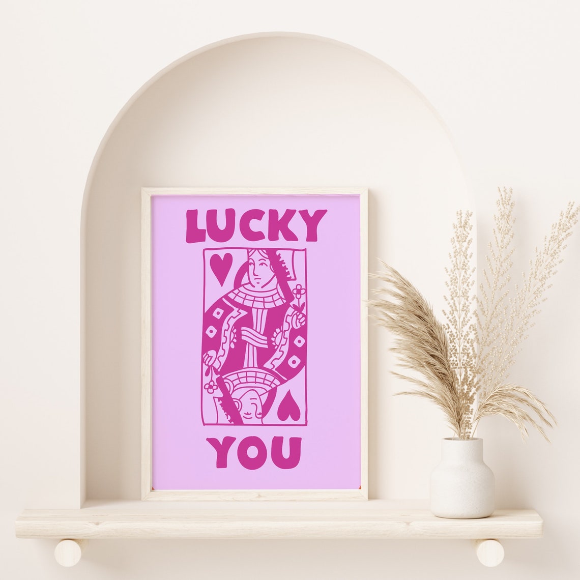 Pink Preppy Wall Art Set of 3 Lucky You Digital Print Preppy - Etsy