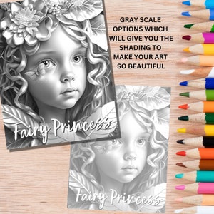 Delicate Fairy Princess Coloring Page | Fantasy Coloring Book, Adult ...