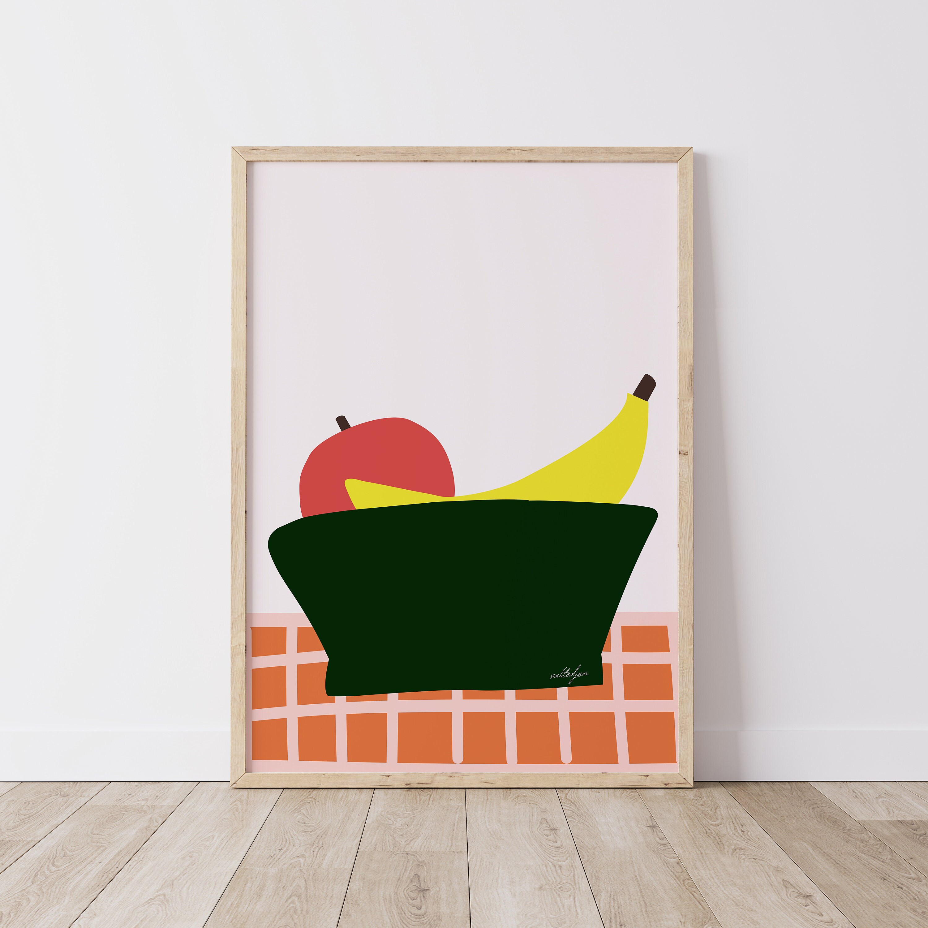 Colorful Fruit Bowl Printable Art Digital Print Girls Room | Etsy