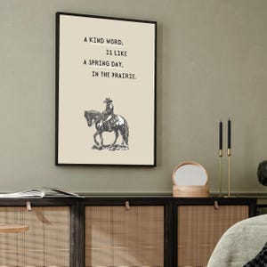 Cowboys Quote Print Minimalist Western Wallart Horseback Riding Poster ...