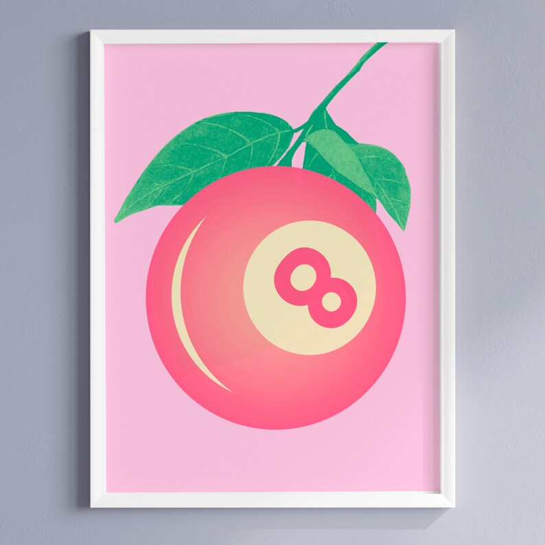 Pink Preppy Wall Art 8 Ball Digital Print Preppy Art Preppy - Etsy