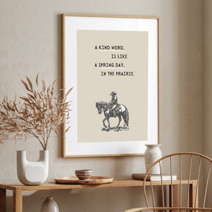 Cowboys Quote Print Minimalist Western Wallart Horseback Riding Poster ...
