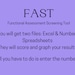 FAST (functional Assessment Screening Tool) Excel/numbers Spreadsheet ...