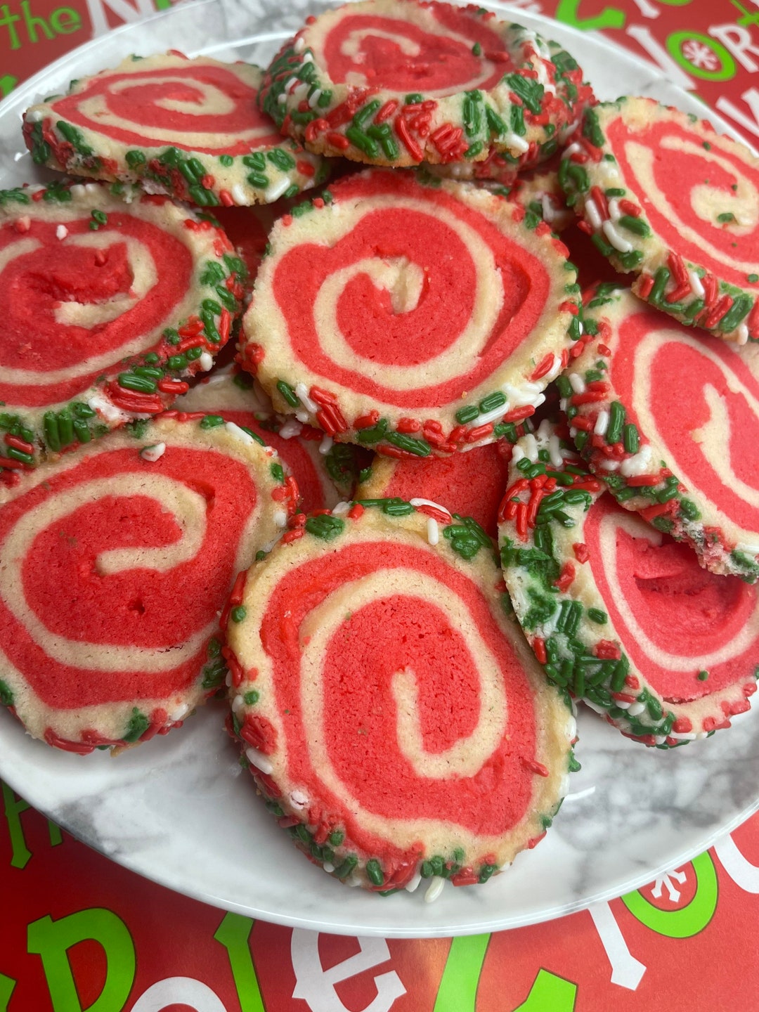Sugar Swirl Cookie Christmas Sugar Cookie 18 Sugar Cookie Pack Handmade ...