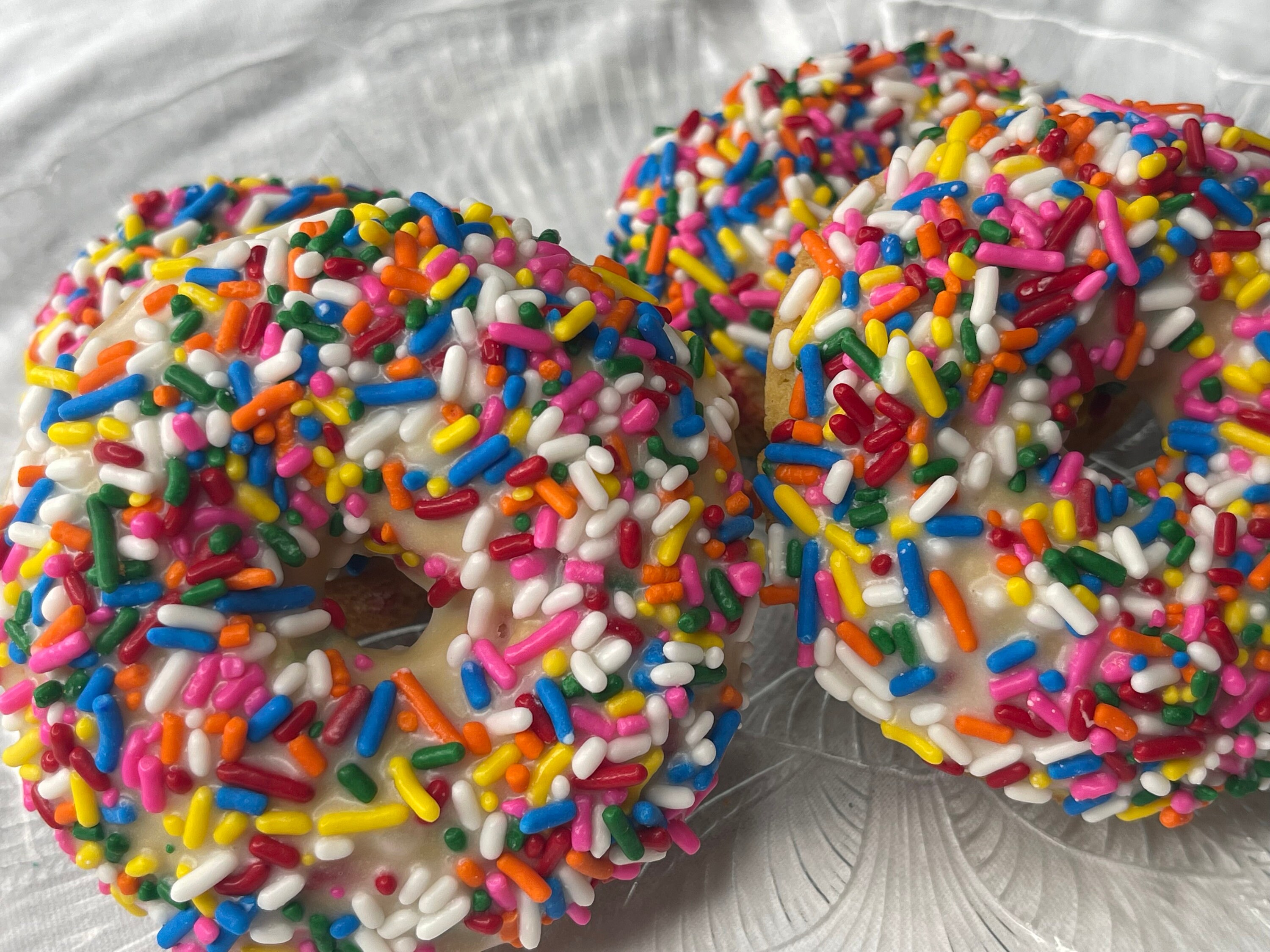 Funfetti Baked Donuts | Vanilla Glaze & Rainbow Sprinkles, Homemade ...