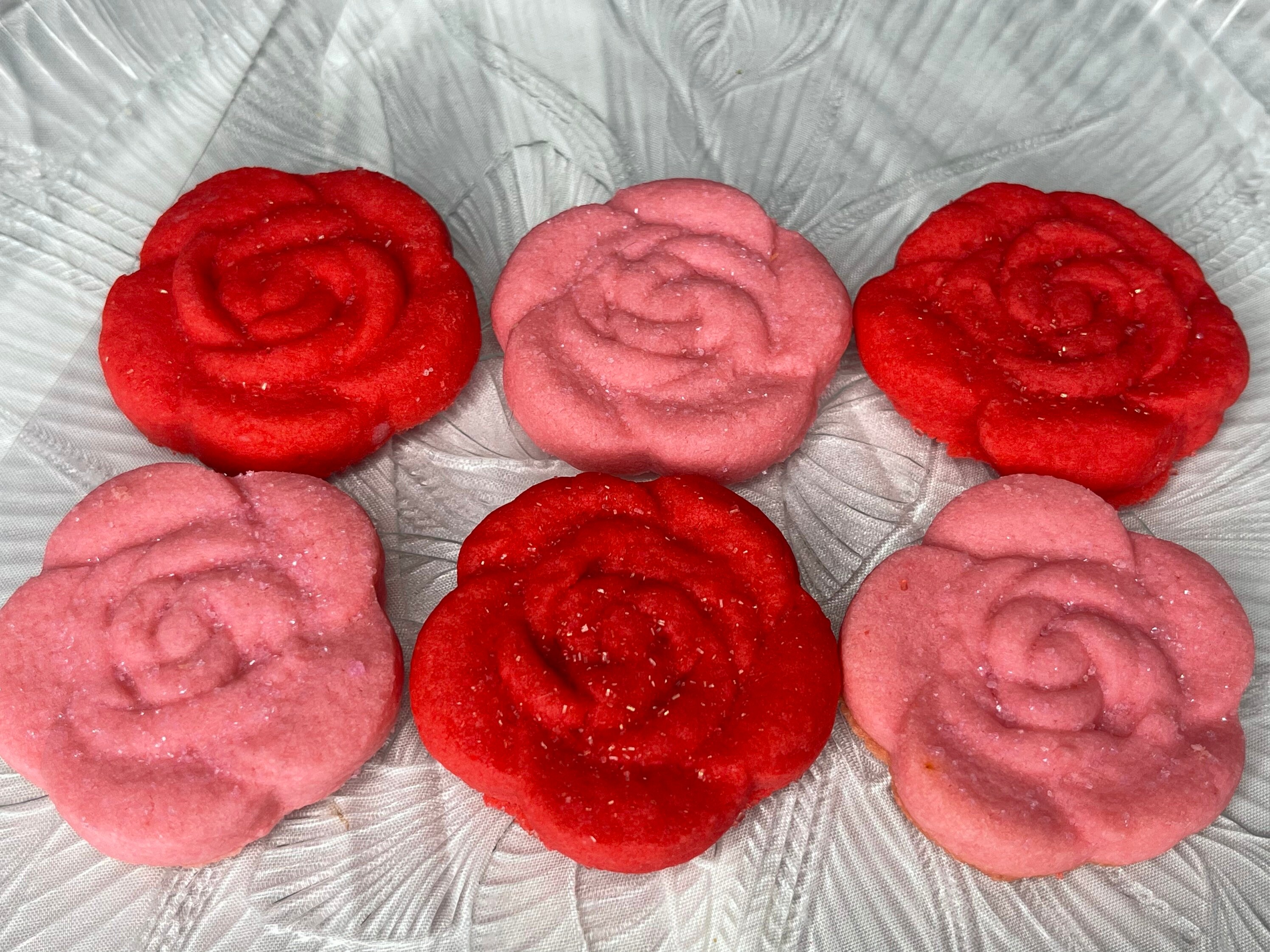 Pink/ Red Roses Cookies. Homemade Cookie Pack |for Easter, Summer and ...