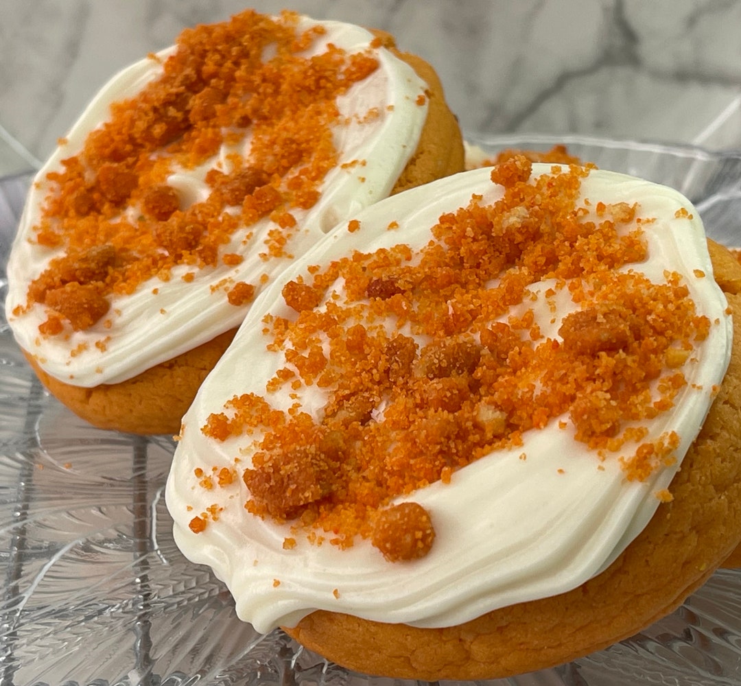 XL Orange Creamsicle Cream Cheese Crunch Cookies. | Homemade Cookie ...